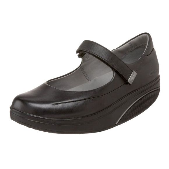 MBT | Shoes | Mbt Sirima Rocker Shoes Size 75 Black Leather Mary Jane ...